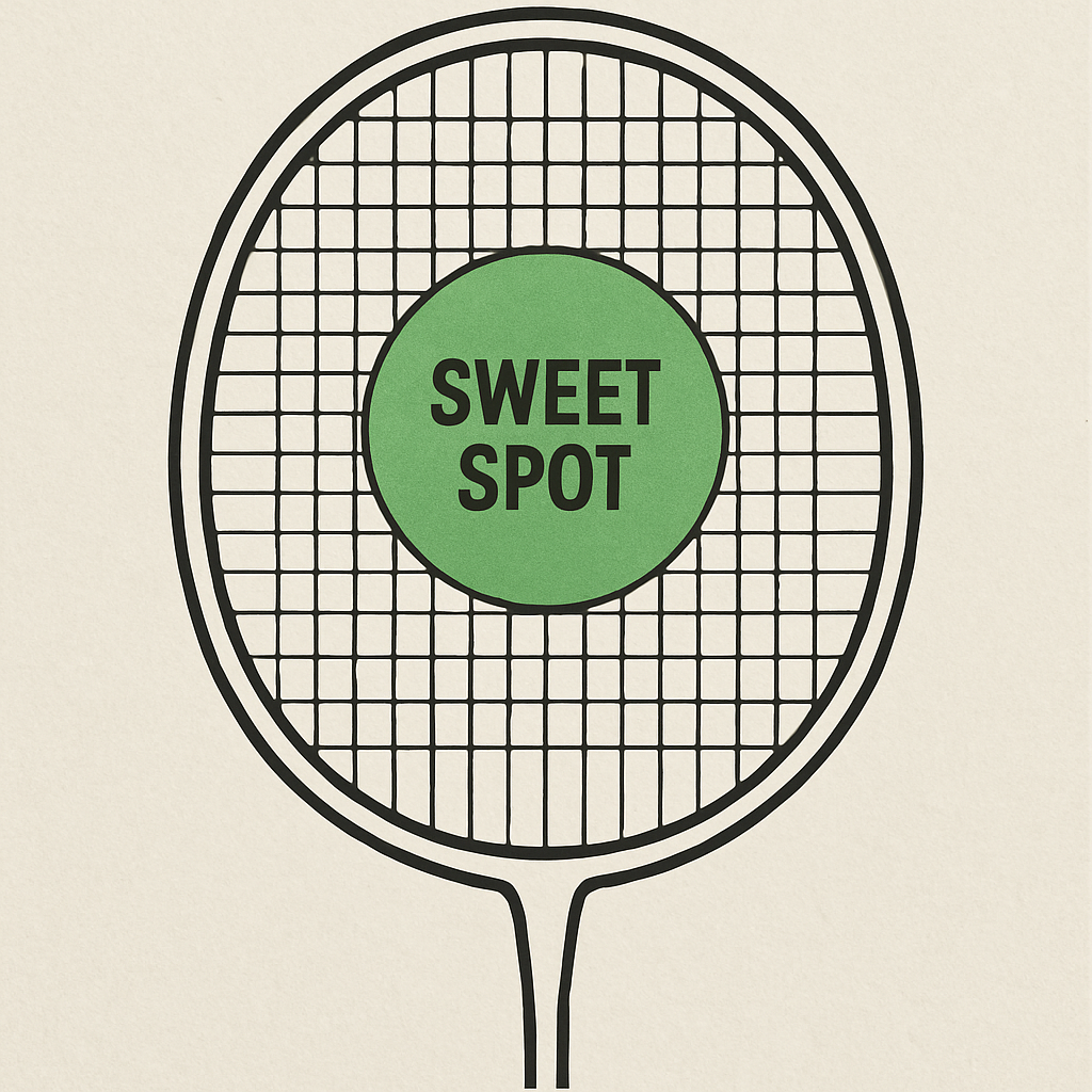 Hitting the sweet spot in a badminton racket – Shuttlemoments